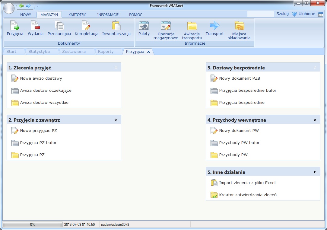 Program WMS - Oprogramowanie WMS - Operacje magazynowe